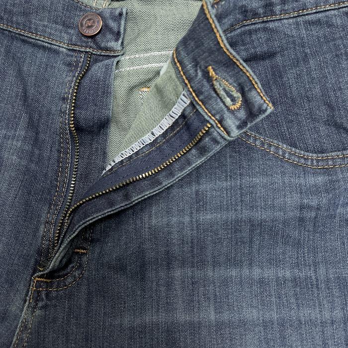 Wrangler（ラングラー） 【新品】Wrangler デニム パンツ ジーンズ ジーパン 少しストレッチ ストレート 古着加工 綿×ポリエステル×ポリウレタン 33 青 メンズ ...