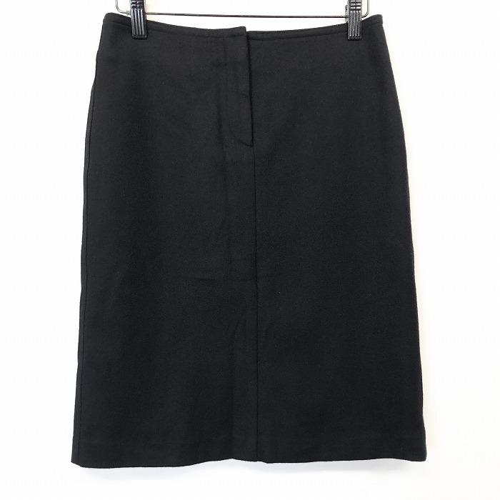 M-PREMIER エムプルミエ スカート ひざ丈 フロントファスナー 裏地付き 無地 ヒップポケット 日本製 毛×アンゴラなど 38 黒 レディース : Undo Rowa ヤフー店 ...