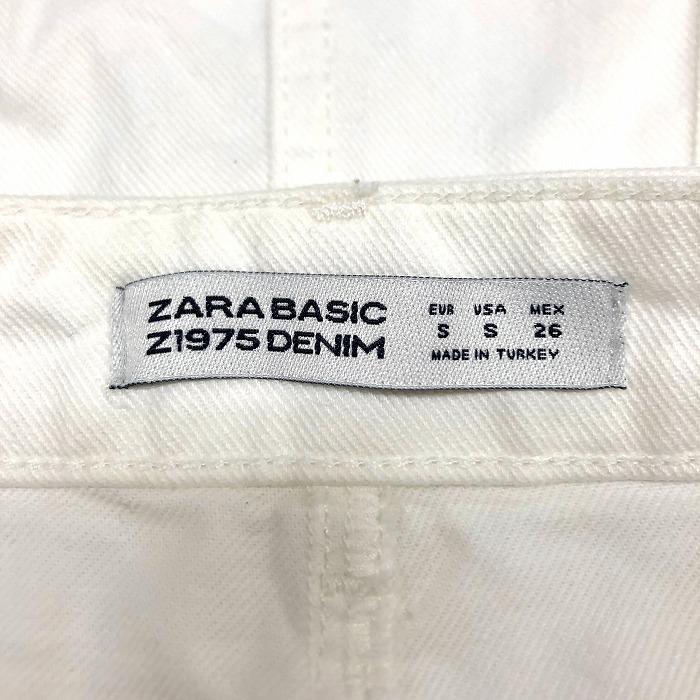 ZARA BASIC ザラ ベーシック デニムスカート 裏地無し 台形 裾カットオフ 無地 ジップフライ ひざ丈 S オフホワイト 白系 レディース : Undo Rowa ヤフー店 - 通販 ...