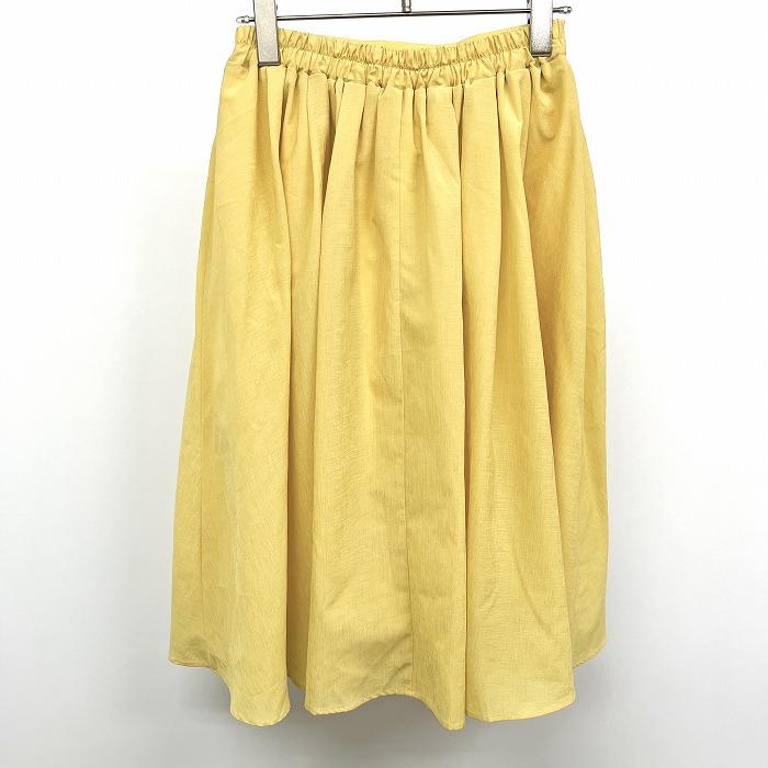ROPE' PICNIC ロペピクニック 【新品/訳アリ】ROPE フレアスカート 薄手 裏地付き ウエストゴム 無地 ポリ100% 38 イエロー 黄色 レディース : Undo Rowa ...