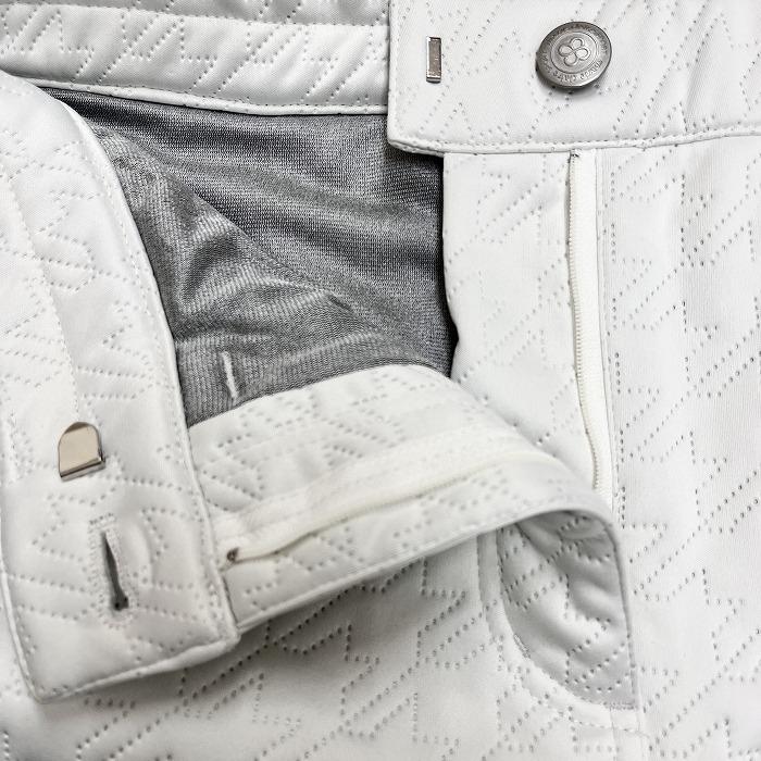 マリクレール スポール marie claire sport ゴルフ スカート 裏地付 千鳥格子のパンチング柄 ポリ100% L ホワイト 白×ベージュ レディース :LS01158:Undo ...