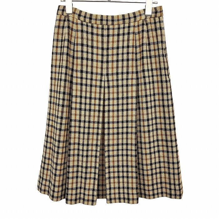ダックス イングランド DAKS ENGLAND 微起毛 スカート チェック 毛×ナイロン(裏地：キュプラ100%) 66-92 ブラウン 茶×黒×白 レディース : ls01185 ...