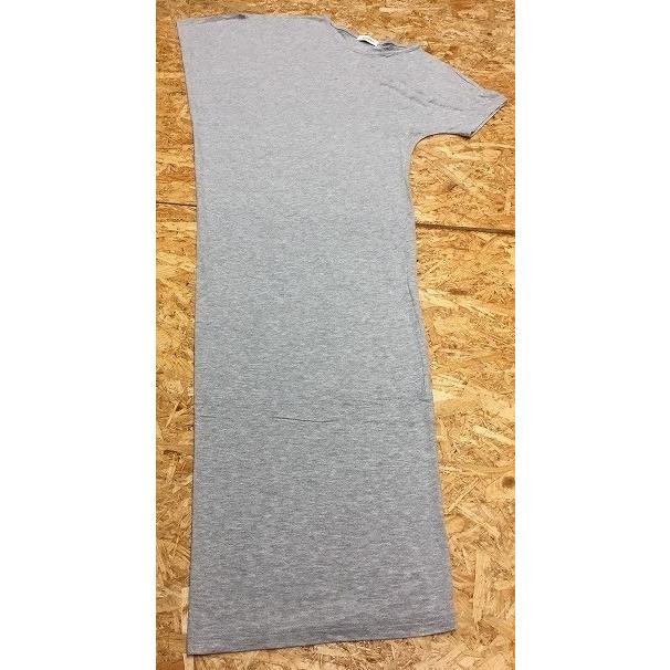 BEYOND ビヨンド - レディース Tシャツ ロング丈 無地 シームレススリーブ アシンメトリー 半袖 レーヨン×ポリウレタン ヘザーグレー :LW00032:Undo Rowa ヤフー店 ...