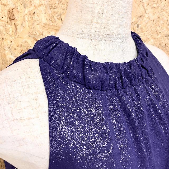 ROPE' PICNIC ロペピクニック 38 レディース 薄手 アメリカンスリーブワンピース 裏地付き ひざ丈 ノースリーブ ラメパープル×ブラック : lw00152 : Undo ...