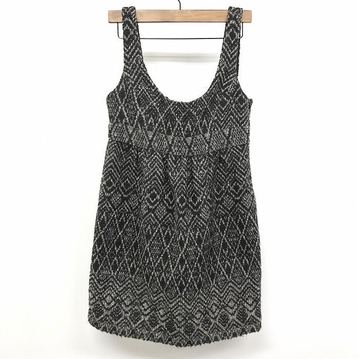 ZARA ザラ ベーシック BASIC ジャンパースカート 袖無しワンピース 裏地付き アクリル×綿×ポリなど S ブラック×ホワイト 黒 レディース : Undo Rowa ヤフー店 ...