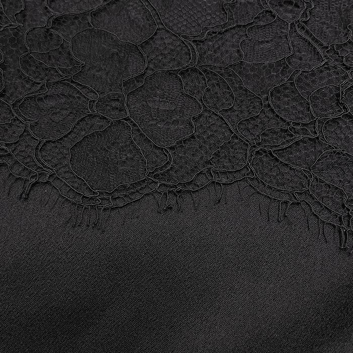 エポカ EPOCA 花柄パネルレース ワンピース 楊柳シフォンシアースリーブ 長袖 トリアセテート×ポリ×キュプラ 42 ブラック 黒 レディース :LW00795:Undo Rowa ヤフー ...