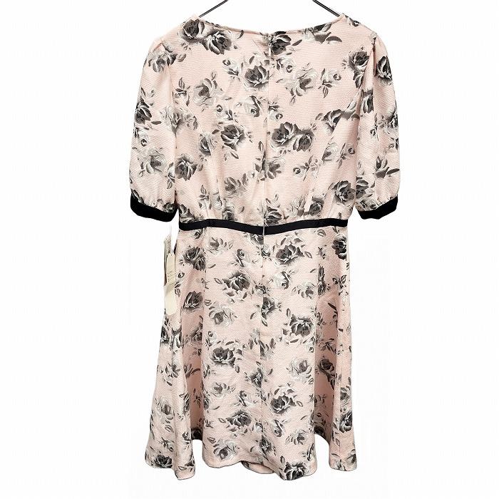 PRIME PATTERN プライムパターン 【新品】PRIME ワンピース シボ生地 ジョーゼット 花柄 半袖 裏地付き ポリ100% M ピンク ピンク×紺 レディース : Undo ...