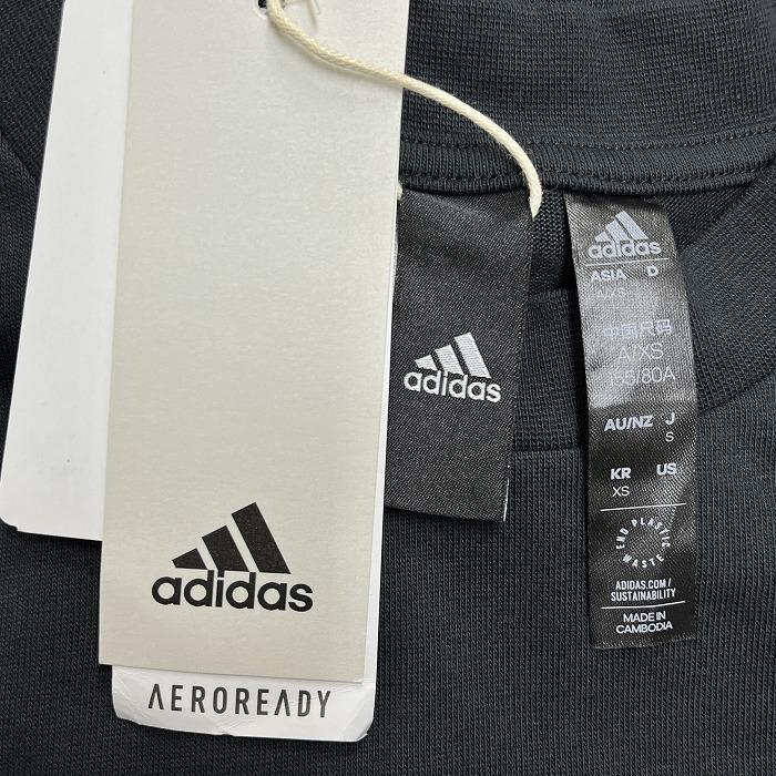 アディダス 【新品】adidas Tシャツワンピース ロング パフスリーブ 丸首 5分袖 綿×ポリ(袖：ポリ100%) S ブラック 黒×グレー レディース : lw00910 : Undo ...