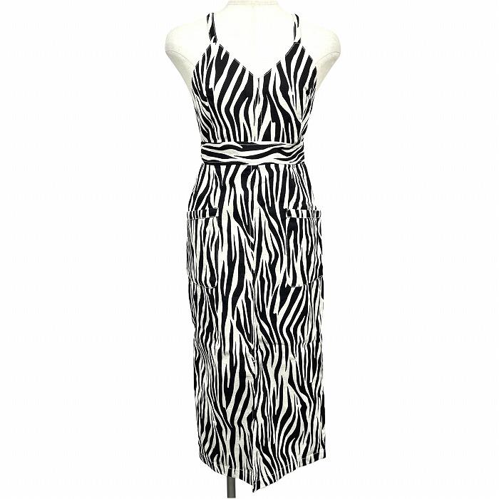 SLY（スライ） ジャンパースカート キャミワンピース スカートワンピース トップは脱着化 ゼブラ柄 綿100% 1 ブラック 黒×白系 レディース : Undo Rowa ヤフー店 - 通販 ...