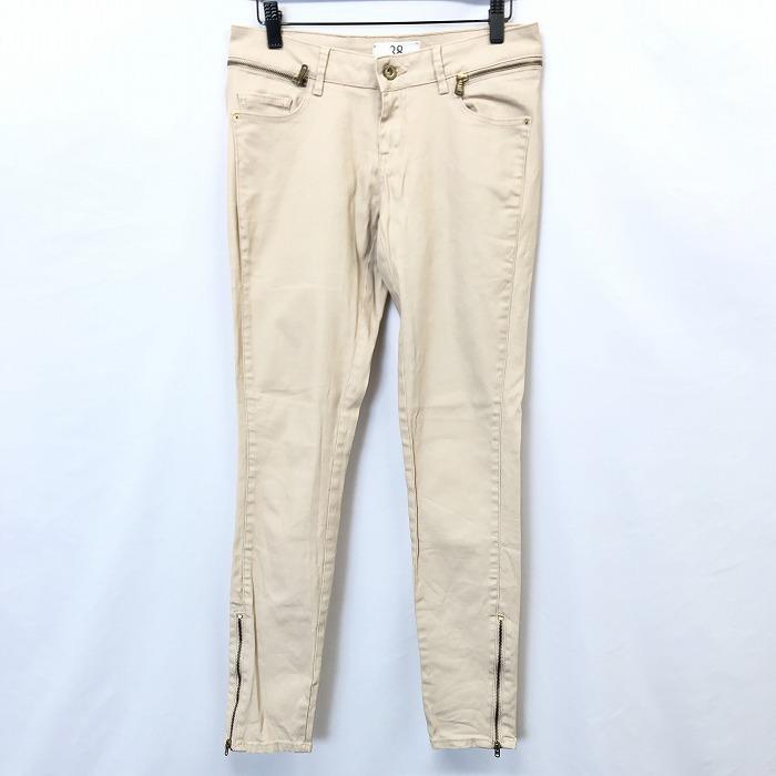 ZARA BASIC ザラ ベーシック 6 レディース スキニーパンツ テーパード ストレッチ 裾ジップ 綿×ポリウレタン ペールオレンジ ベージュ系 : Undo Rowa ヤフー店 ...