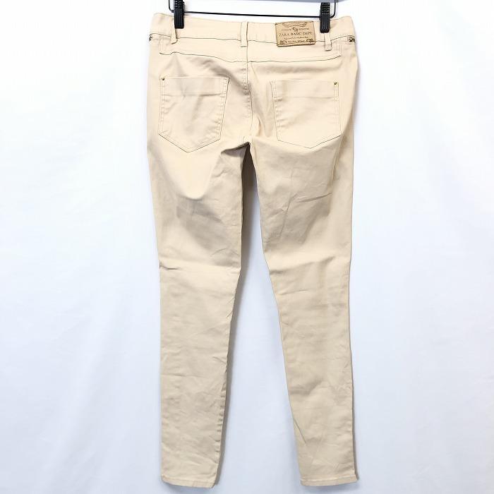 ZARA BASIC ザラ ベーシック 6 レディース スキニーパンツ テーパード ストレッチ 裾ジップ 綿×ポリウレタン ペールオレンジ ベージュ系 : Undo Rowa ヤフー店 ...