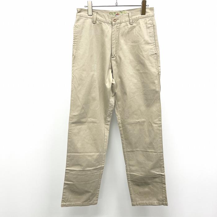 Dickies ディッキーズ 29 メンズ チノパンツ 若干テーパード ロゴワッペン ジップフライ ロング USコットン100% 綿100% ベージュカーキ系 : Undo Rowa ヤフー店 ...