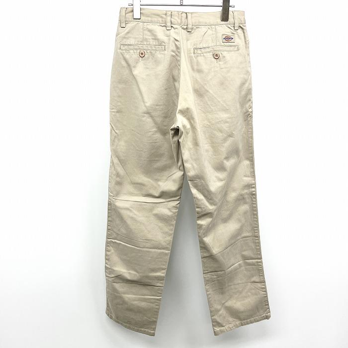 Dickies ディッキーズ 29 メンズ チノパンツ 若干テーパード ロゴワッペン ジップフライ ロング USコットン100% 綿100% ベージュカーキ系 : Undo Rowa ヤフー店 ...