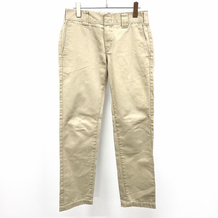 ディッキーズ Dickies チノパンツ ワークパンツ ストレート ジップフライ ロゴパッチ ロング ポリ×綿 28 ベージュカーキ メンズ 男性 : pl04876 : Undo Rowa ...