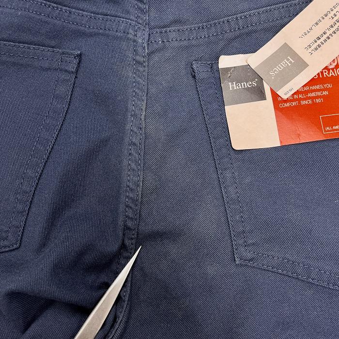 Hanes（ヘインズ） 【新品/訳アリ】HANES 79 メンズ 男性 チノパンツ ストレート ジップフライ ロゴパッチ 綿×ポリウレタン ネイビー系 紺系 : Undo Rowa ヤフー店 ...