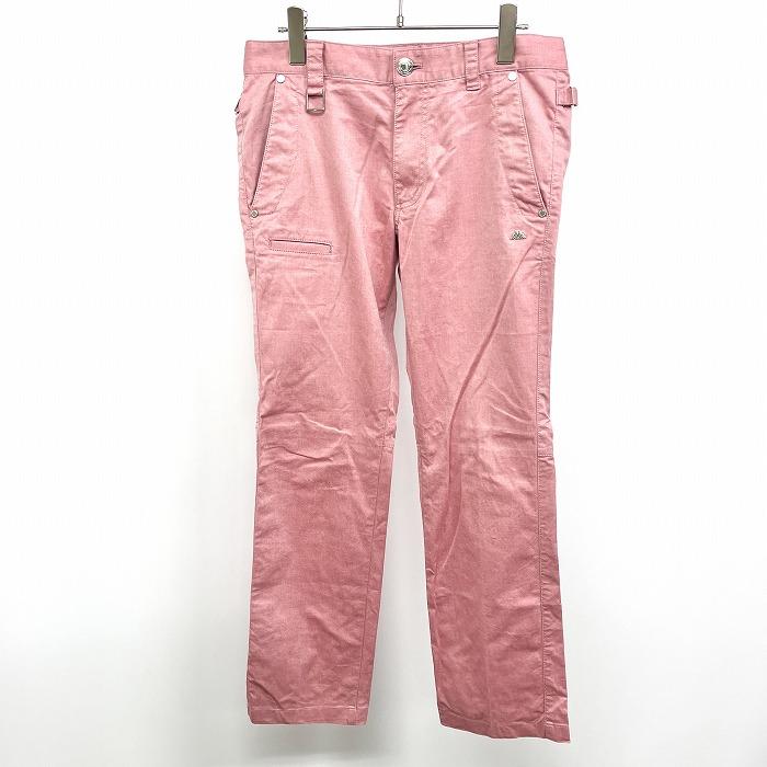Kappa カッパ KAPPA ゴルフ パンツ ストレート ウエストの両サイドにアジャスターベルト ロゴパッチ 綿×ポリウレタン 79 ヘザーピンク メンズ : Undo Rowa ヤフー店 ...