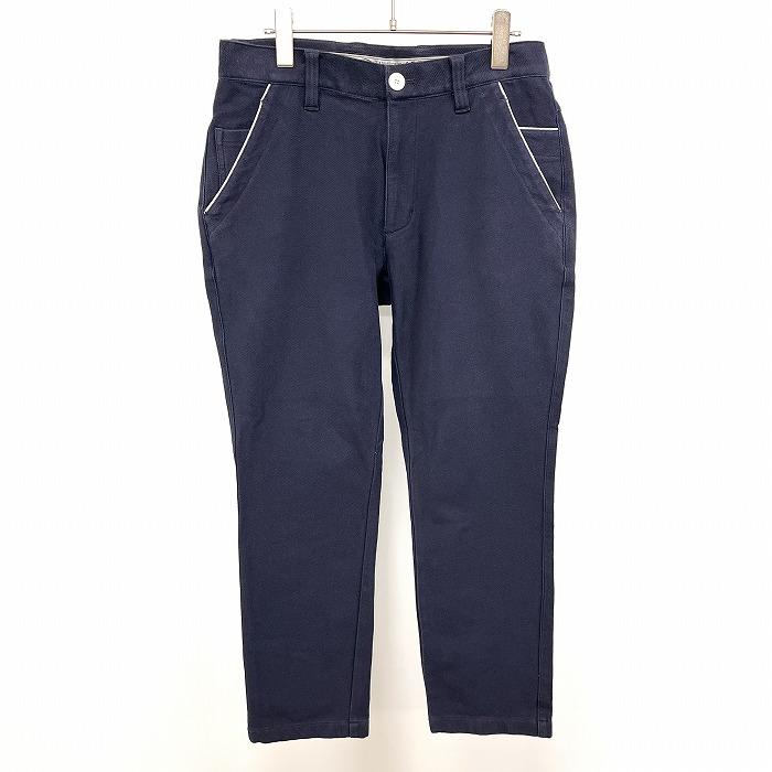 TIGORA（ティゴラ） ゴルフ パンツ 微起毛 僅かにテーパード ストレッチ Dリング付き ロゴパッチ 綿×ポリウレタン 79 ネイビー 紺 メンズ : Undo Rowa ヤフー店 ...