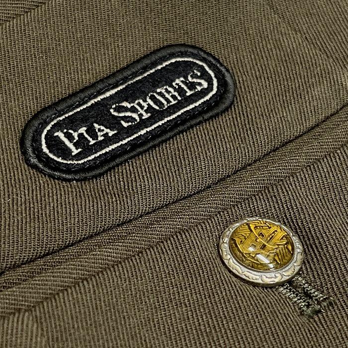 ピアスポーツ PIA SPORTS テーパード タック パンツ 前身頃の脛あたりまで裏地付き ジップフライ 日本製 ウール100% 79 グリーン 緑 メンズ : Undo Rowa ヤフー店 ...