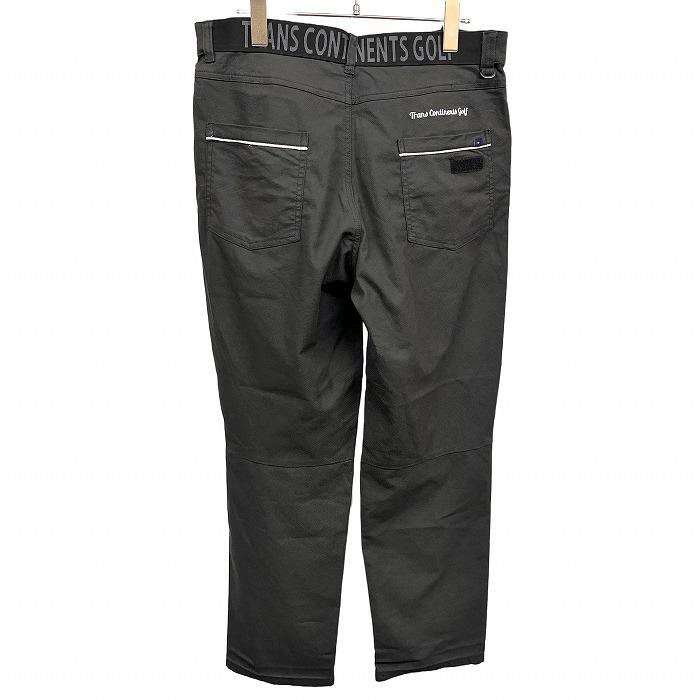 TRANS CONTINENTS トランスコンチネンツ ゴルフ パンツ ロケットと英字の刺繍 ウエストゴム Dリング 綿×ポリエステル×ポリウレタン 82 ブラック メンズ : Undo ...