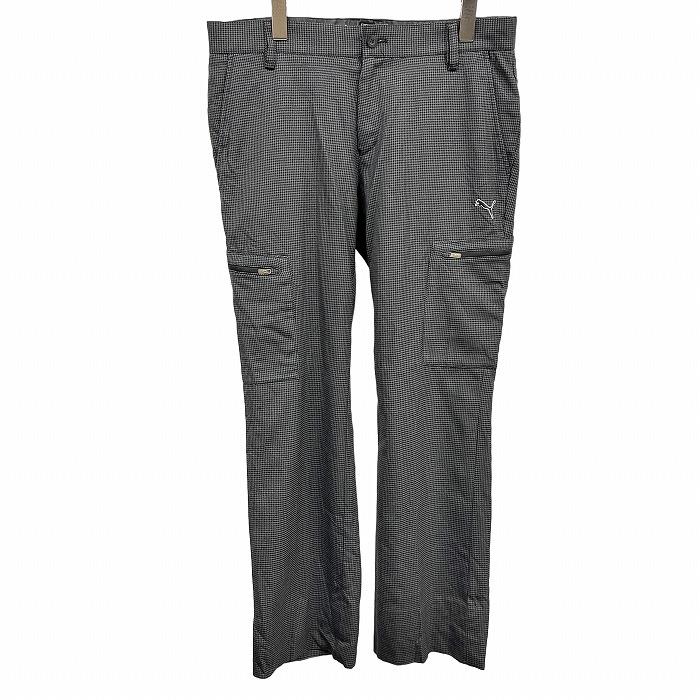 PUMA（プーマ） カーゴパンツ 千鳥格子 僅かにフレア ウエストから裾まで裏地付き ウール×ポリウレタン 82 グレー グレー×黒×黄 メンズ : Undo Rowa ヤフー店 - 通販 ...