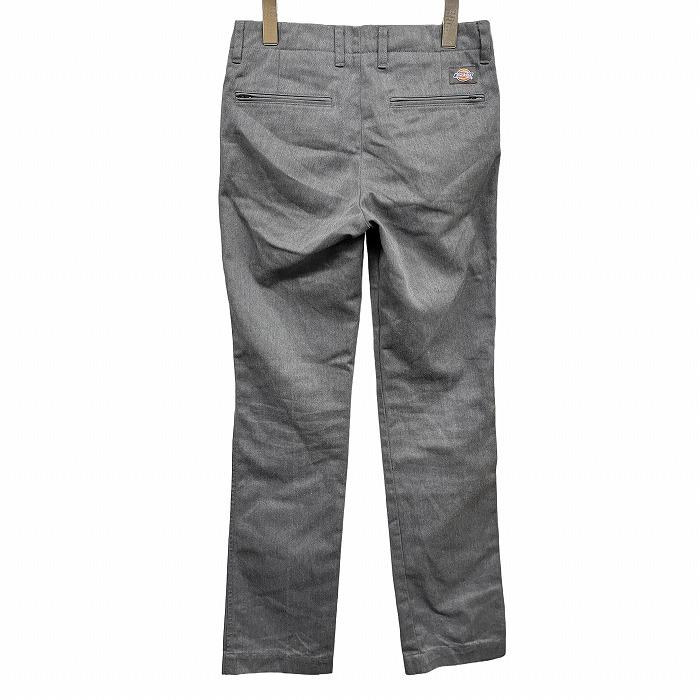 Dickies チノパンツ 股上浅め ストレート 後ろポケットがジップポケット ポリ×綿 ウエスト71(28) 杢グレー レディース(メンズ？) : Undo Rowa ヤフー店 - 通販 ...