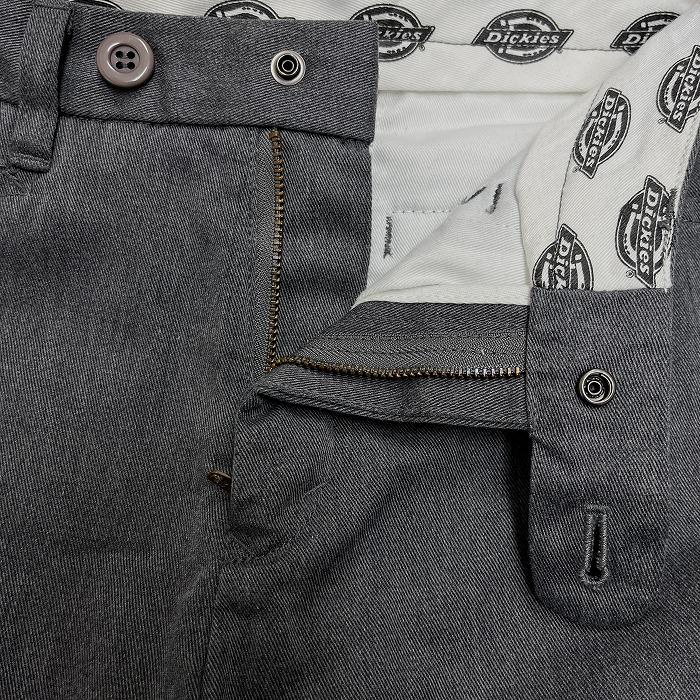 Dickies チノパンツ 股上浅め ストレート 後ろポケットがジップポケット ポリ×綿 ウエスト71(28) 杢グレー レディース(メンズ？) : Undo Rowa ヤフー店 - 通販 ...