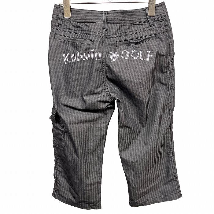 Kolwin ゴルフ クロップドパンツ 7分丈 ストライプ ハート 英字 プリント 綿×ポリエステル×ポリウレタン S (7号) グレー レディース : Undo Rowa ヤフー店 - 通販 ...