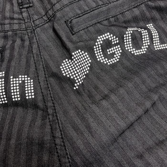 Kolwin ゴルフ クロップドパンツ 7分丈 ストライプ ハート 英字 プリント 綿×ポリエステル×ポリウレタン S (7号) グレー レディース : Undo Rowa ヤフー店 - 通販 ...