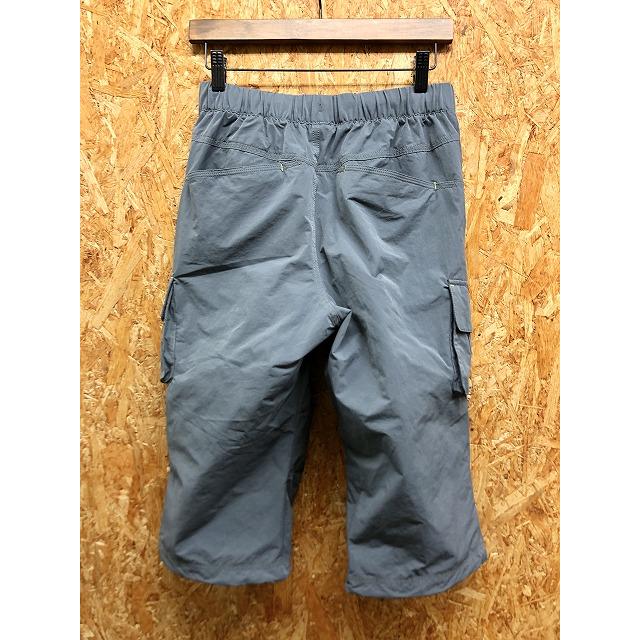 PUMA プーマ S メンズ 薄手 カーゴショーツ ウエストにゴムと紐 裾にゴム ロゴ刺繍 ナイロン×ポリウレタン グレーネイビー系×イエロー :PS01726:Undo Rowa ヤフー店 ...