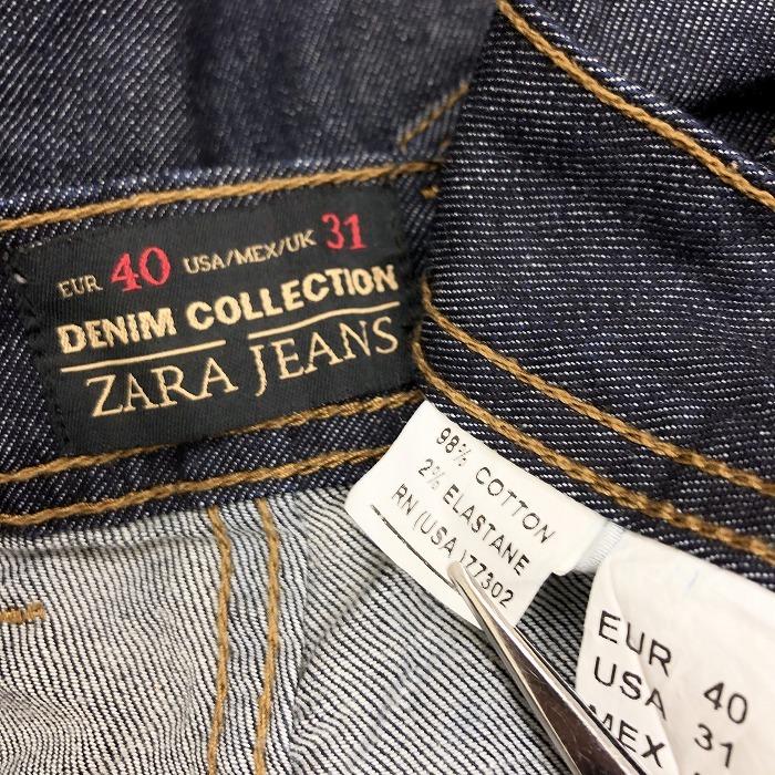 ZARA ザラ JEANS DENIM COLLECTION デニムショーツ ショートパンツ ハーフパンツ ジーンズ 綿×ポリウレタン 31 ネイビー 紺 メンズ 男性 : Undo Rowa ...