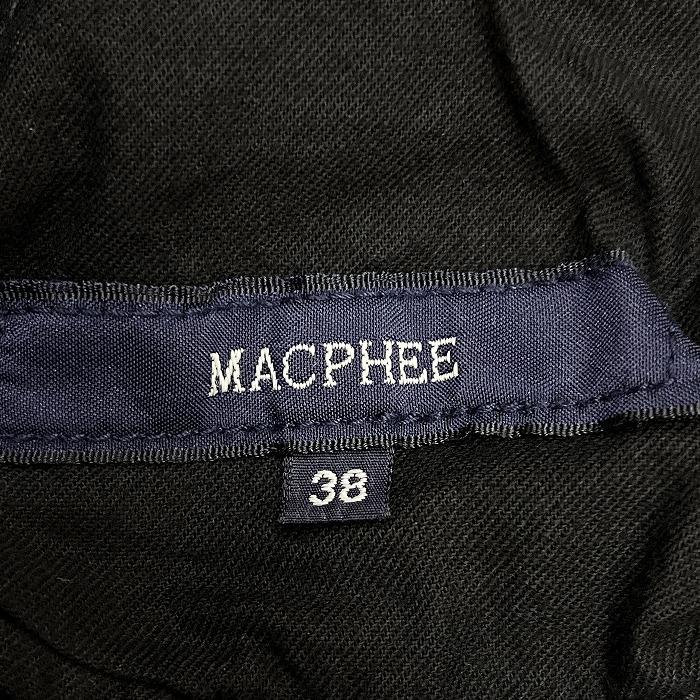 MACPHEE マカフィー TOMORROWLAND 若干薄手 クロップドパンツ ハーフパンツ テーパード 無地 2タック 日本製 綿100% 38 黒 レディース 女性 : Undo ...