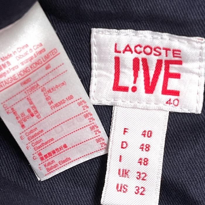 LACOSTE L!VE ラコステライブ カーゴショーツ ショートパンツ ハーフパンツ ワニ ウエストゴム 綿×ポリウレタン 40 ネイビー 紺 メンズ : Undo Rowa ヤフー店 ...
