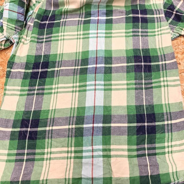 アルファソフィー ALPHASOPHY シャツ USED加工(？) 微起毛 チェック柄 ボタンダウン 長袖 綿100% M 緑×紺×水色×ベージュ×赤 メンズ : Undo Rowa ヤフー店 ...