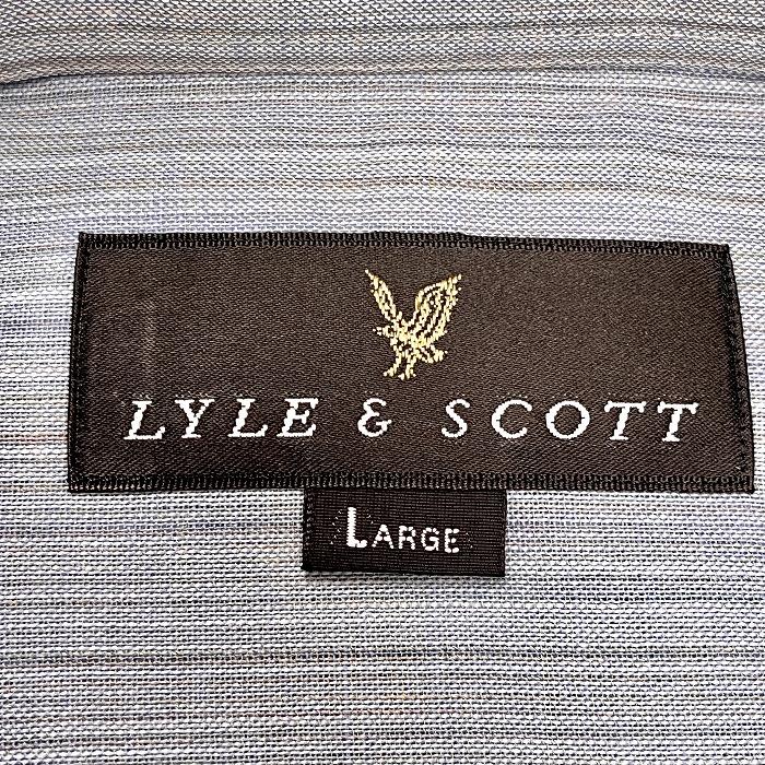 【新品】LYLE＆SCOTT - L メンズ シャツ ストライプ系 鳥の刺繍 長袖 日本製 毛×ナイロン×ポリ ヘザーネイビー×グリーン×ブラウン 杢紺 :SL05122:Undo Rowa ...
