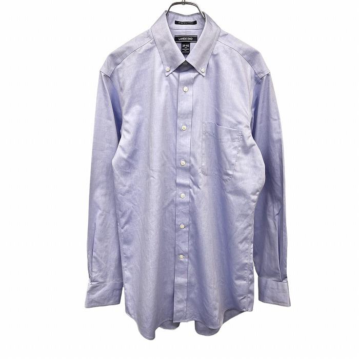 ランズエンド ドレスシャツ ワイシャツ 無地 長袖 胸ポケット ボタンダウン ノンアイロン スーピマ 綿100% 39-82 ヘザーネイビー メンズ : Undo Rowa ヤフー店 - 通販 ...