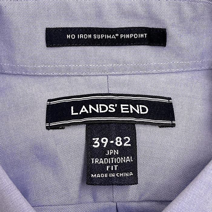 ランズエンド ドレスシャツ ワイシャツ 無地 長袖 胸ポケット ボタンダウン ノンアイロン スーピマ 綿100% 39-82 ヘザーネイビー メンズ : Undo Rowa ヤフー店 - 通販 ...