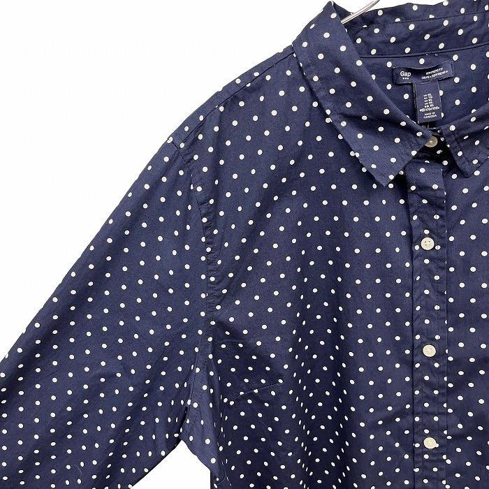 GAP 【新品】GAP シャツ ドット柄 水玉 胸ポケット 長袖 ロング GAP 【新品】GAP シャツ ドット柄 水玉 胸ポケット 長袖 ロング