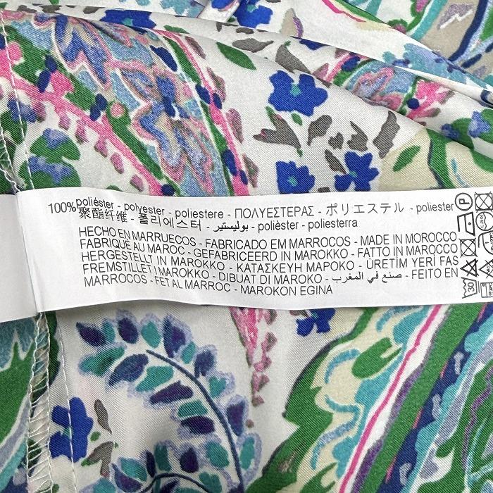 ZARA（ザラ） 【新品】ZARA 薄手 シャツ 総柄 花 丸襟 パフスリーブ 長袖 ポリ100% L 緑×青×ピンク×紫×ベージュ×オフホワイト レディース : Undo Rowa ヤフー店 ...