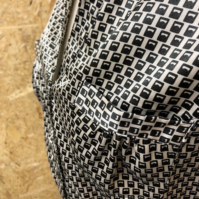 ZARA BASIC ザラ L レディース 総柄シャツ オープンカラー 半袖 両胸ポケット ポリエステル×ポリウレタン ホワイトシルバー×ブラック : Undo Rowa ヤフー店 - 通販 ...