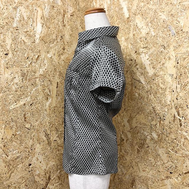 ZARA BASIC ザラ L レディース 総柄シャツ オープンカラー 半袖 両胸ポケット ポリエステル×ポリウレタン ホワイトシルバー×ブラック :SS01659:Undo Rowa ヤフー ...