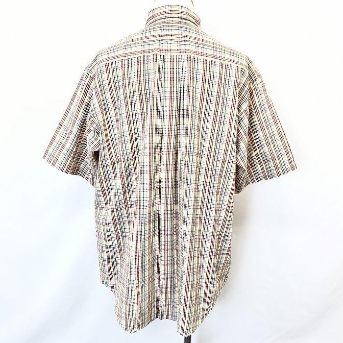 BIG JOHN ビッグジョン L メンズ 男性 シャツ チェック ボタンダウン 半袖 胸ポケット 日本製 綿100% ワインレッド×イエロー×グリーン :SS01888:Undo Rowa ...