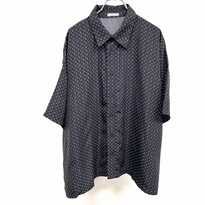 PairPair（ペアペア） ビッグシャツ 総柄 オーバーサイズ 半袖 ボックスカット ポリ100% F ダークネイビー×ブラウン×ホワイト 濃紺 メンズ : Undo Rowa ヤフー店 ...