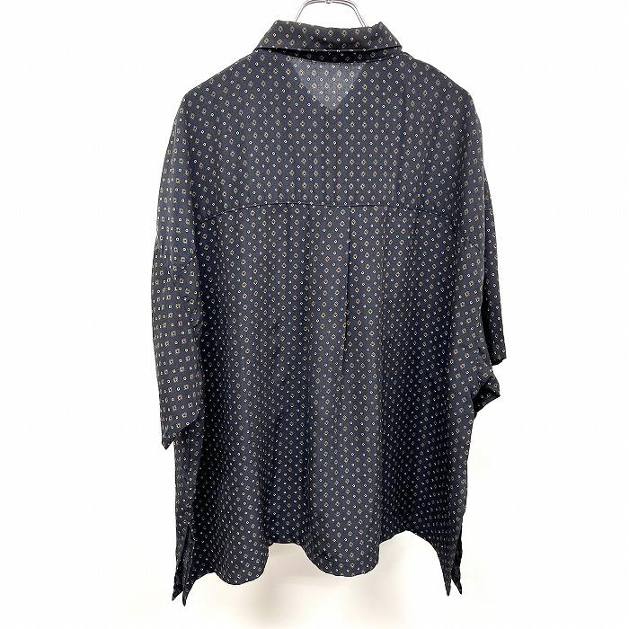 PairPair（ペアペア） ビッグシャツ 総柄 オーバーサイズ 半袖 ボックスカット ポリ100% F ダークネイビー×ブラウン×ホワイト 濃紺 メンズ : Undo Rowa ヤフー店 ...