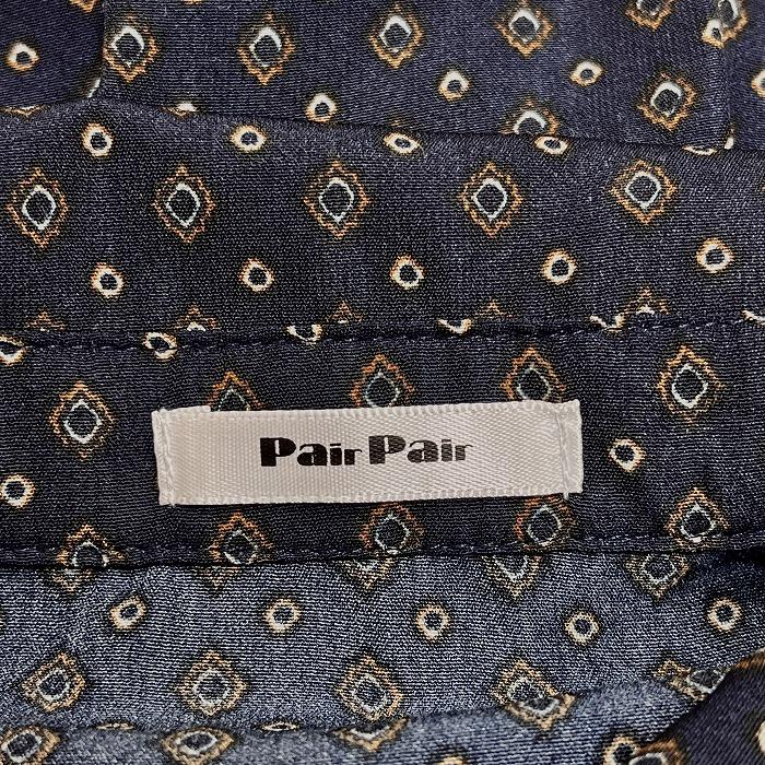 PairPair（ペアペア） ビッグシャツ 総柄 オーバーサイズ 半袖 ボックスカット ポリ100% F ダークネイビー×ブラウン×ホワイト 濃紺 メンズ : Undo Rowa ヤフー店 ...