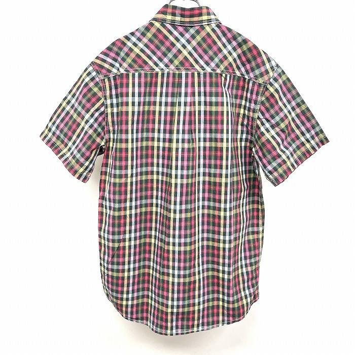 Modern Amusement モダンアミューズメント シャツ 半袖 チェック ボタンダウン 鳥の刺繍 L マルチカラー ピンク×緑×黄×青×赤 メンズ : Undo Rowa ヤフー店 ...