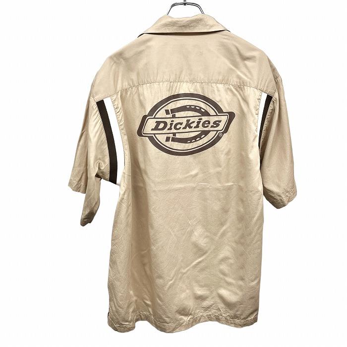 Dickies ディッキーズ オープンカラーシャツ 背中プリント 半袖 レーヨン×綿(リブ：ポリエステル×ポリウレタン) L ベージュ メンズ : Undo Rowa ヤフー店 - 通販 ...