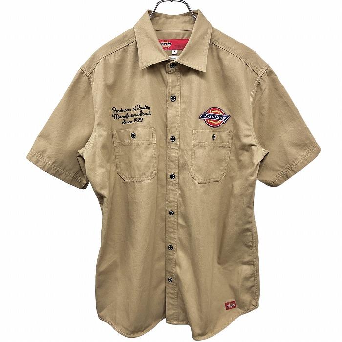 Dickies ディッキーズ ワークシャツ チノシャツ レギュラーフィット 両胸ポケット 半袖 ロゴパッチ ポリ×綿 L ベージュ メンズ : Undo Rowa ヤフー店 - 通販 ...