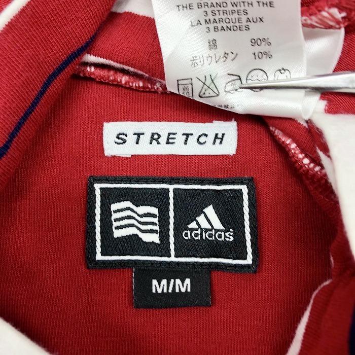 アディダス adidas 長袖Tシャツ カットソー ストレッチ モックネック ボーダー柄 綿×ポリウレタン M レッドなど 赤など レディース 女性 :TL00897:Undo Rowa ...