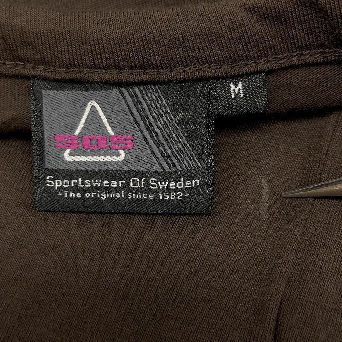スポーツウェアオブスウェーデン SOS Sportswear of Sweden Tシャツ シルバーカラー系のプリント 長袖 綿100% M ...