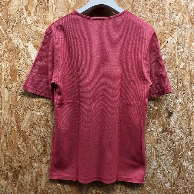 SIMPLICITE PLUS シンプリシテプリュス サイズ40 メンズ Tシャツ 半袖 ボックスカット Vネック 綿×ポリエステル レッド×ホワイト 赤×白 :TS00043:Undo ...